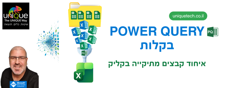 3 שעות עבודה לדקה אחת: איך Power Query מאחד קבצים מתיקייה בקליק ...